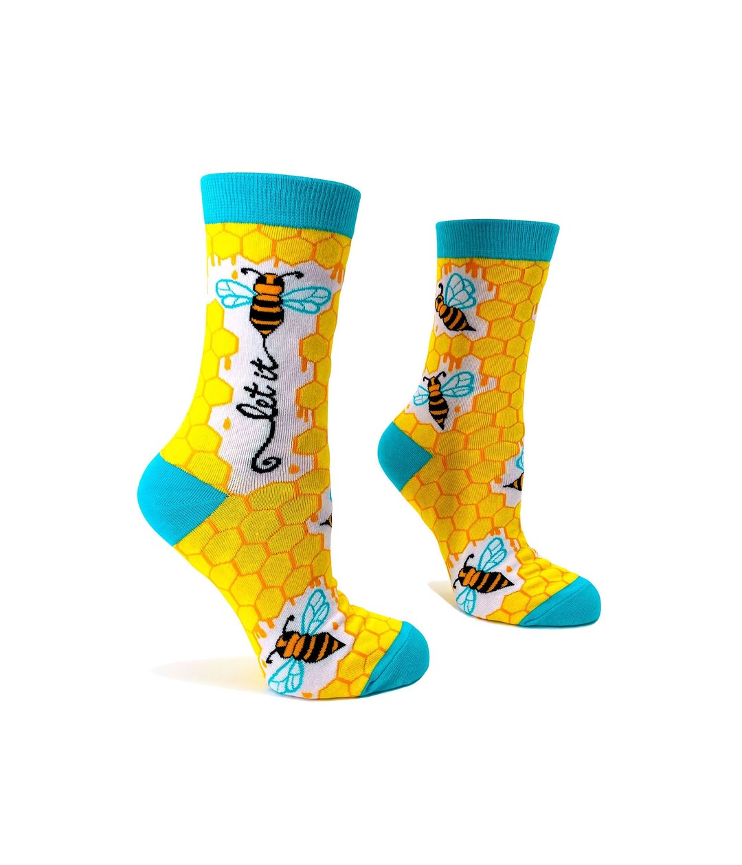Let It Bee Ladies' Novelty Crew Socks | Socks With Funny Sayings ...