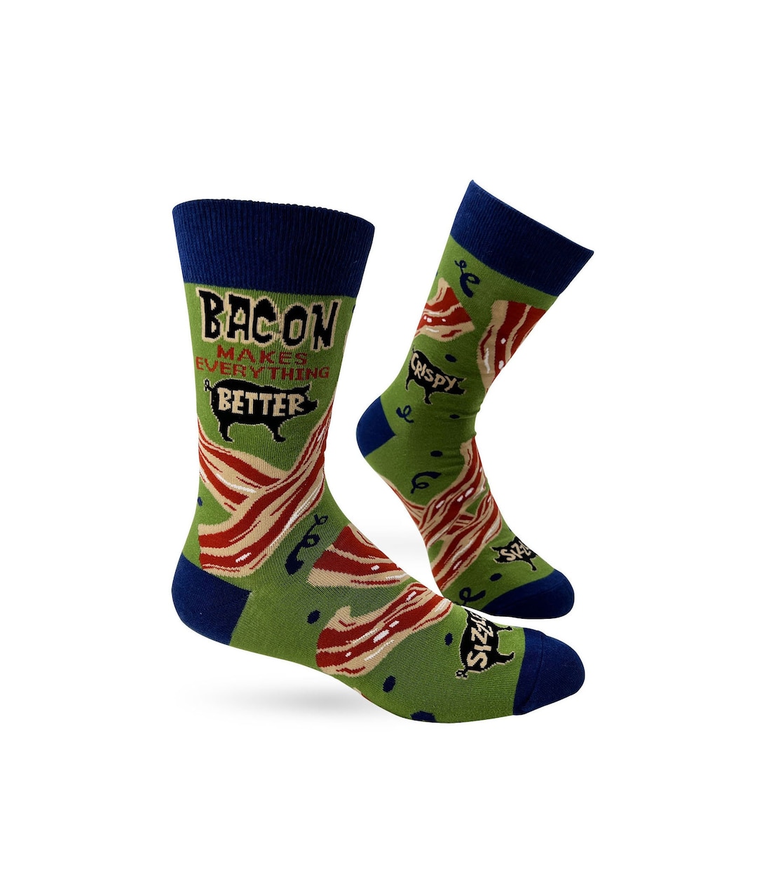 Bacon Makes Everything Better Men's Novelty Crew Socks | Bacon Socks ...