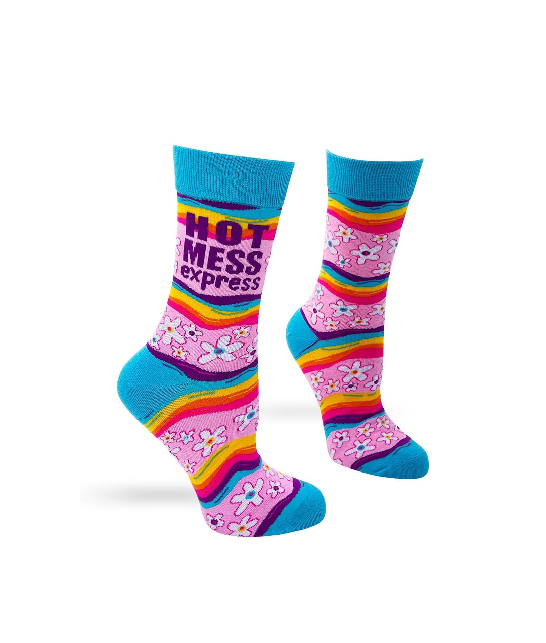 Hot Mess Express Women's Crew Socks | Perfect Gift for Her | Funny ...