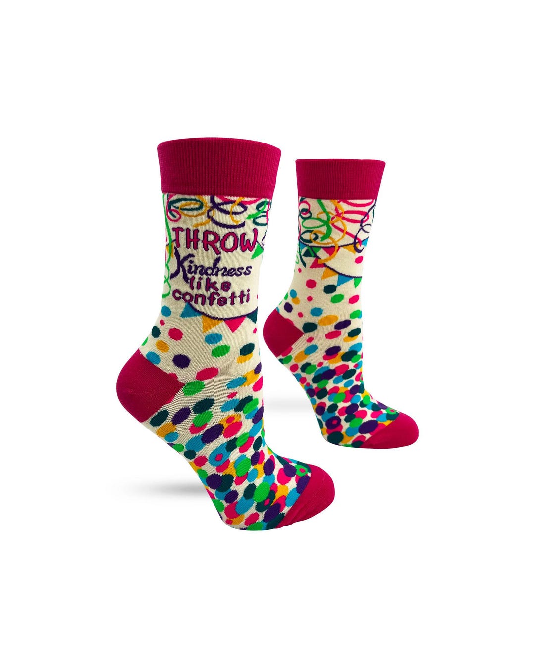 Throw Kindness Like Confetti Women's Crew Socks | Inspirational Gift ...