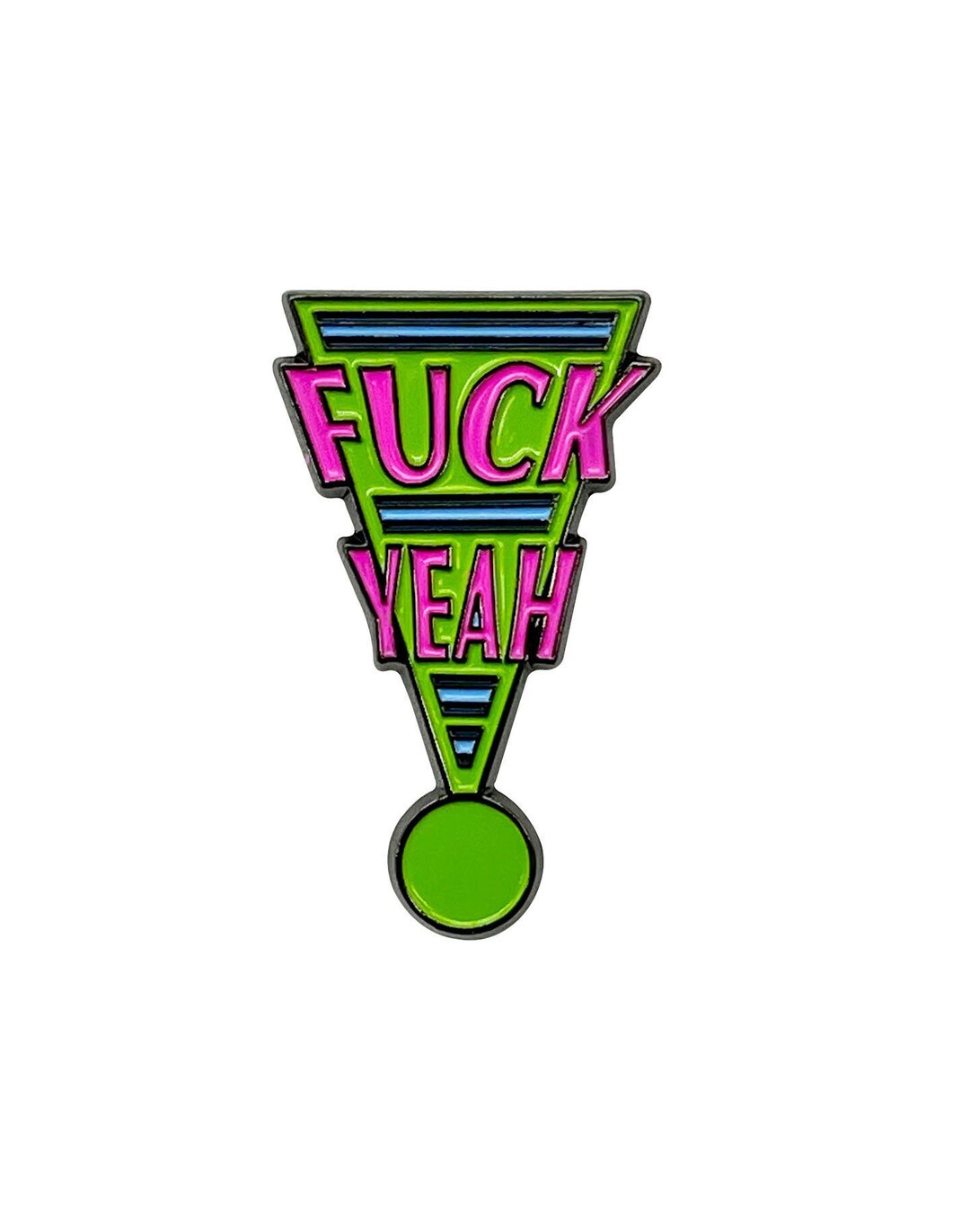 Fuck Yeah Enamel Pin With Metal Frame | Funny Enamel Pin | Enamel Lapel ...