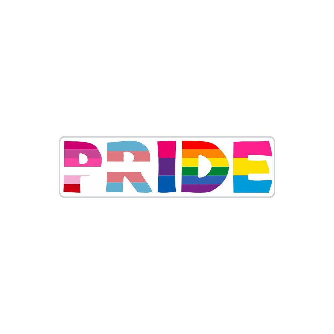 Rainbow Pride Rectangle Sticker, Gay Pride Month, Retro Rainbow ...