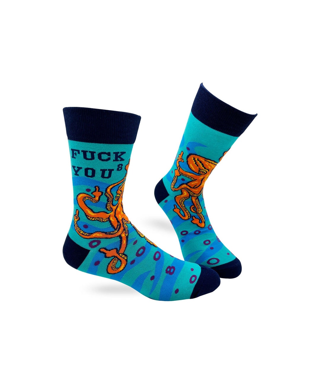 Fuck You to the Eight Men's Novelty Crew Socks | Swear Word Socks ...