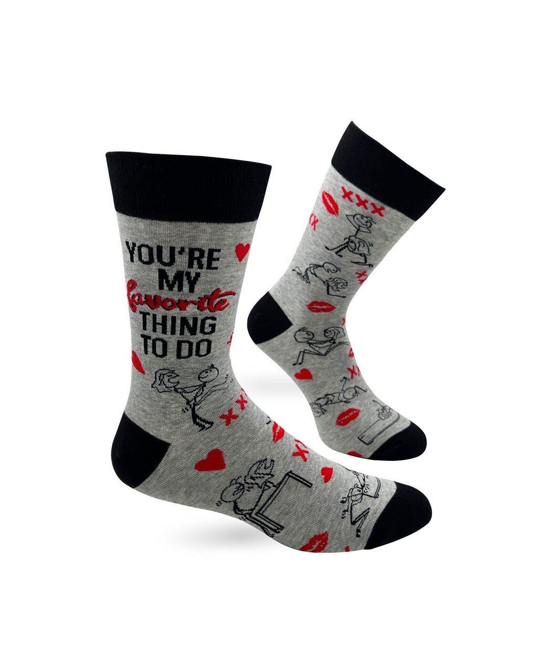 You're My Favorite Thing to Do Men's Novelty Crew Socks | Funny Phrases ...