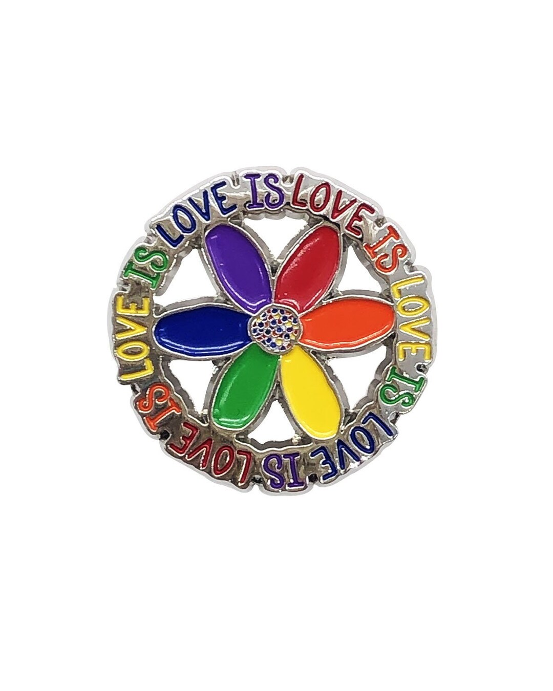 Love is Love Enamel Pin With Metal Frame | Funny Enamel Pin | Enamel ...