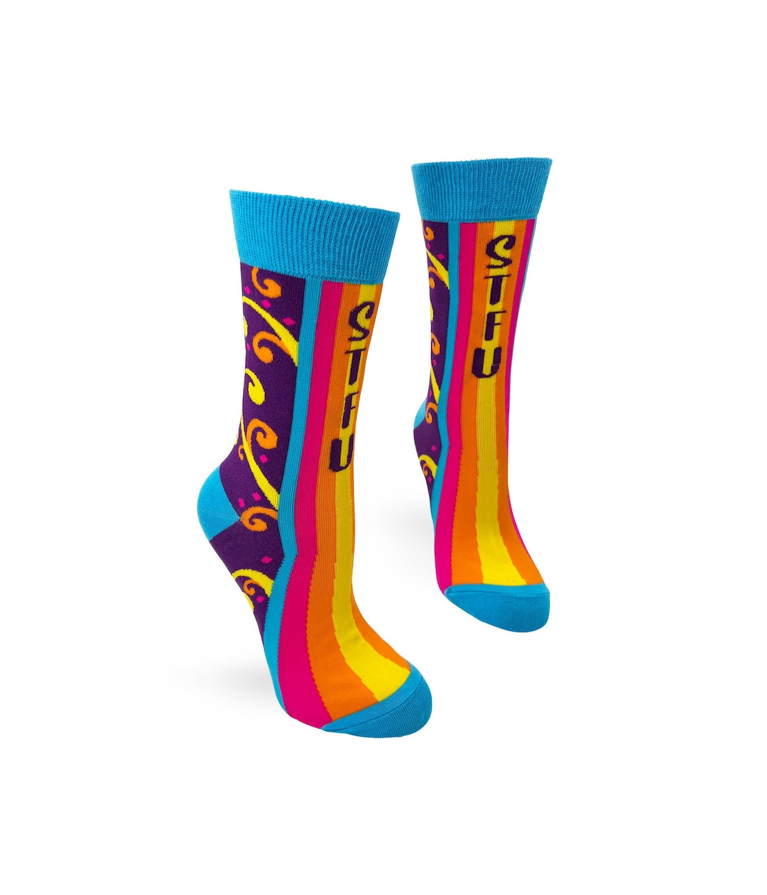 STFU Sassy Women's Novelty Crew Socks | Inappropriate Swear Word Socks ...