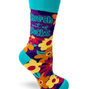Fresh Out of F..ks Sassy Ladies' Crew Socks | Inappropriate Swear Word ...