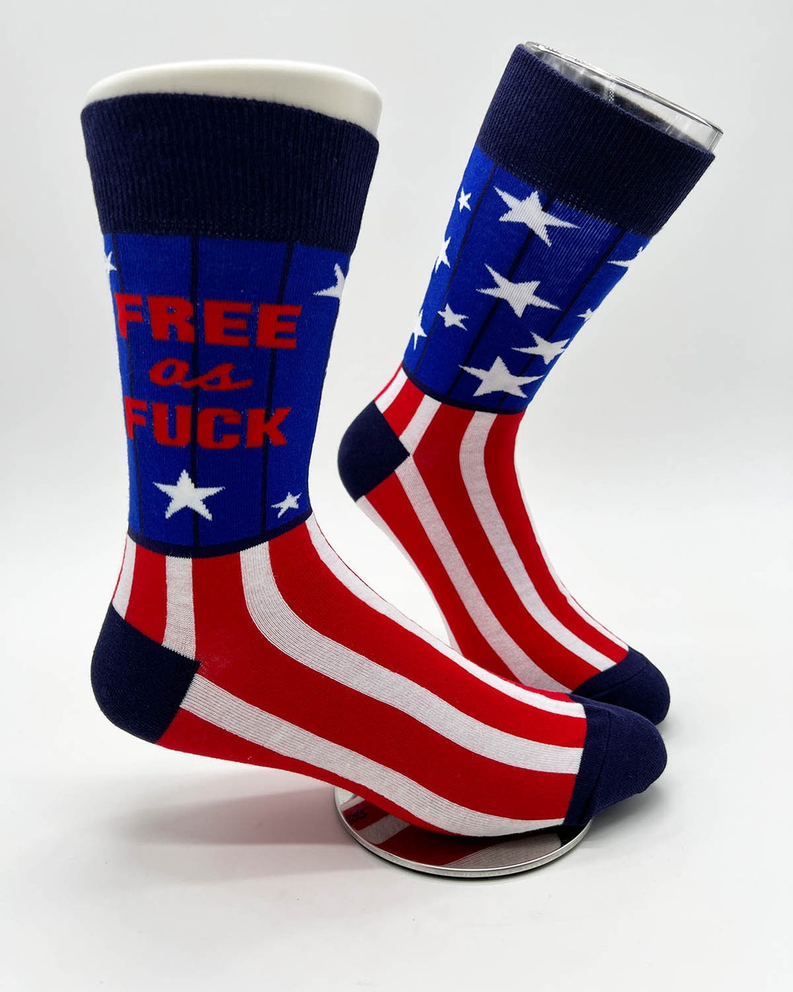 Free as F..k Men's Novelty Crew Socks Swear Word Socks - Etsy
