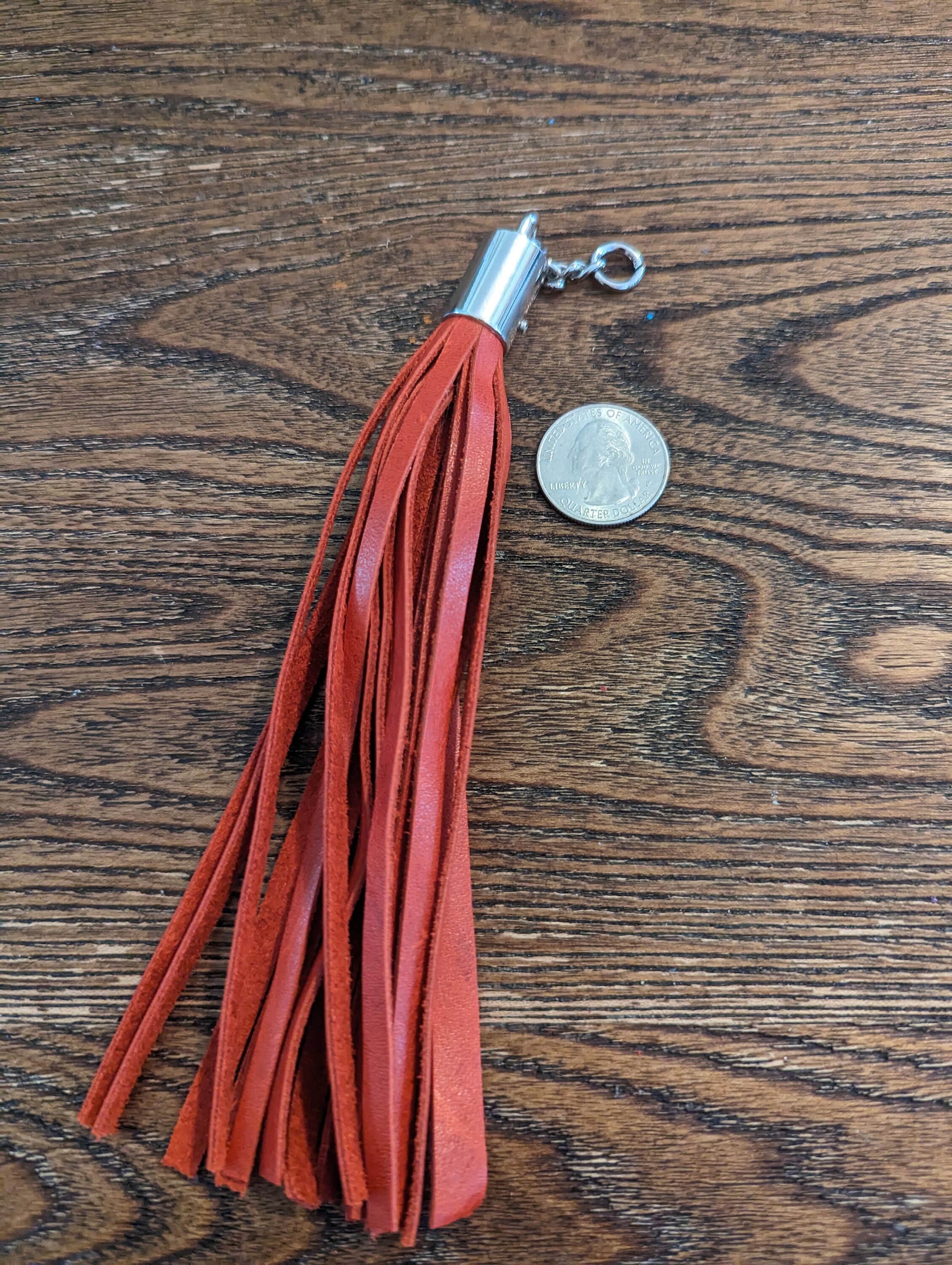 Mini Leather Flogger Discipline CBT Handmade BDSM Impact Play Adult Toy ...