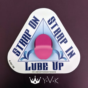 Strap-on Sticker Vinyl Water Bottle Sticker Adult Kinky Sex | Etsy