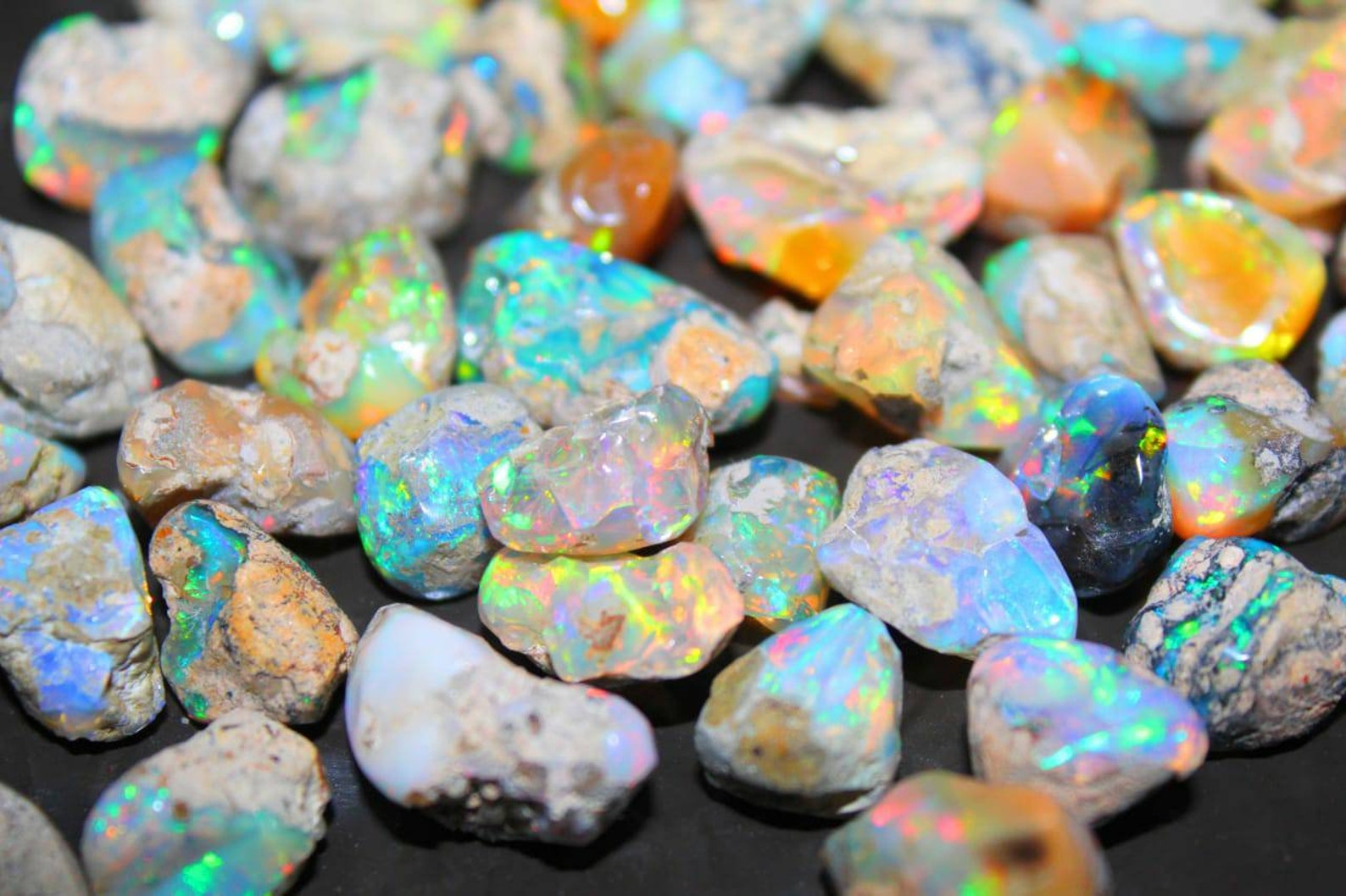 1 piece Raw ROUGH Natural genuine Ethiopian opal gemstones | Etsy