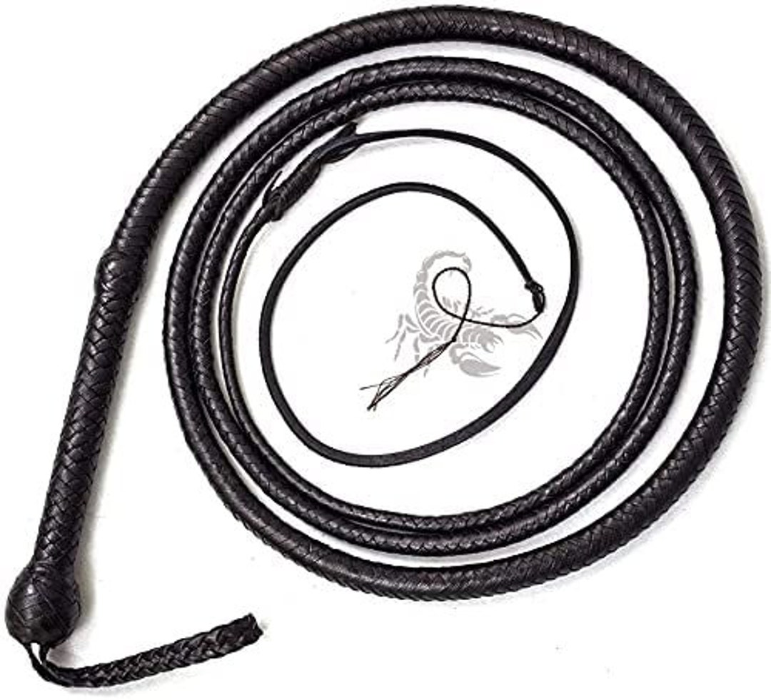 Only Handmade Bull Whip 04 to 24 Feet 16 Strands Real Cowhide Leather ...