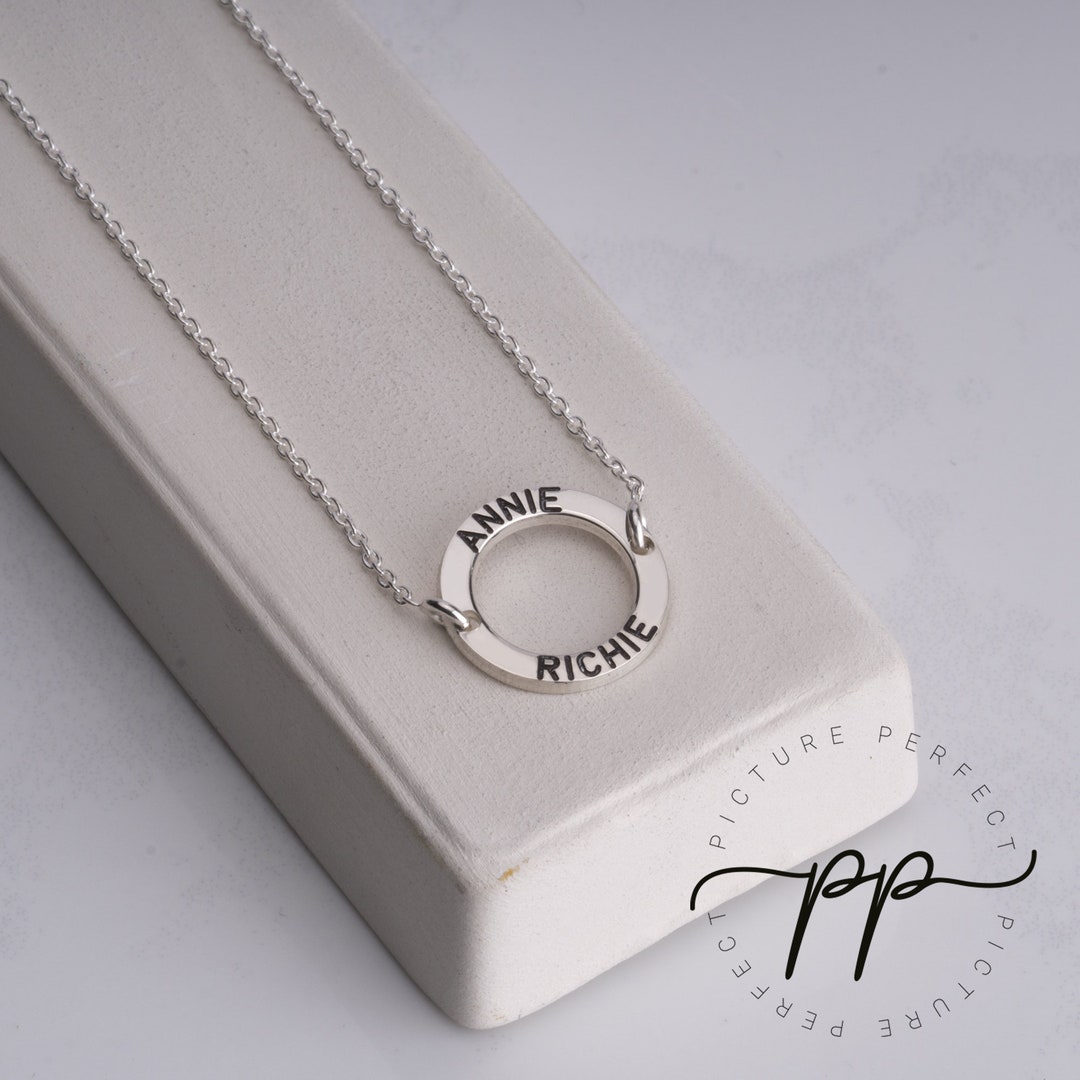 Circle Pendant With Inscriptions - Quote Jewelry - Couples Necklace ...