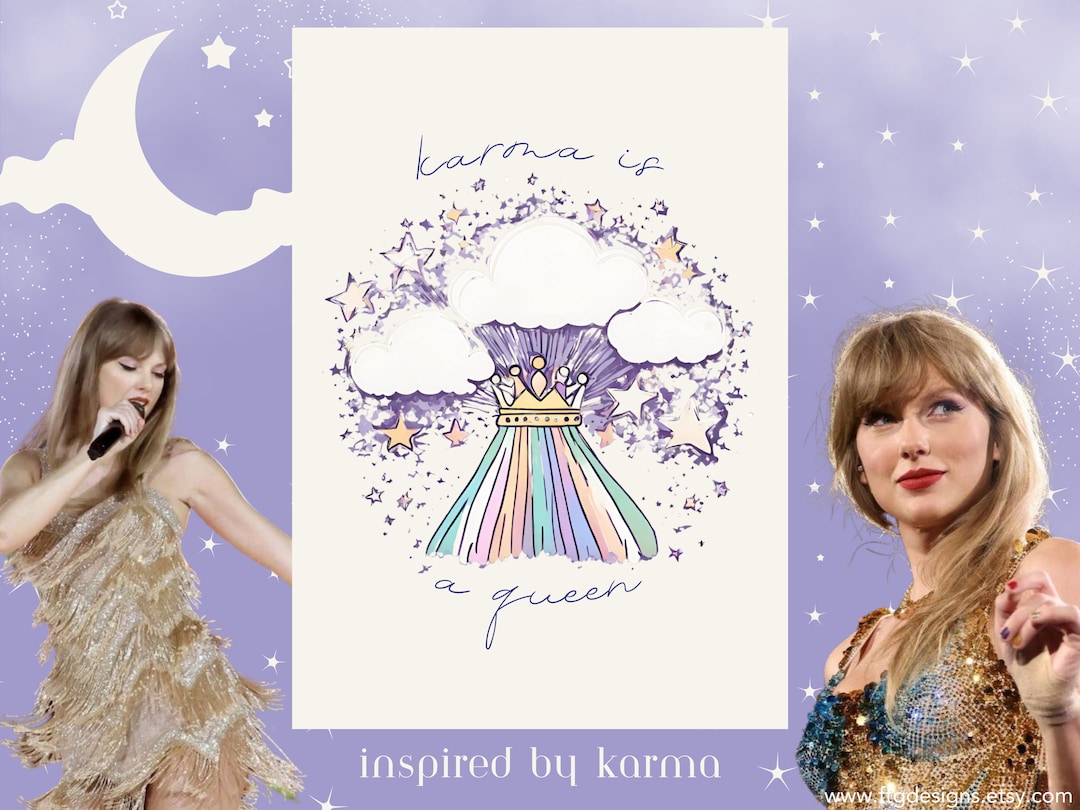 Taylor Swift 'karma' Inspired Printable A4 Size, Cream Background - Etsy