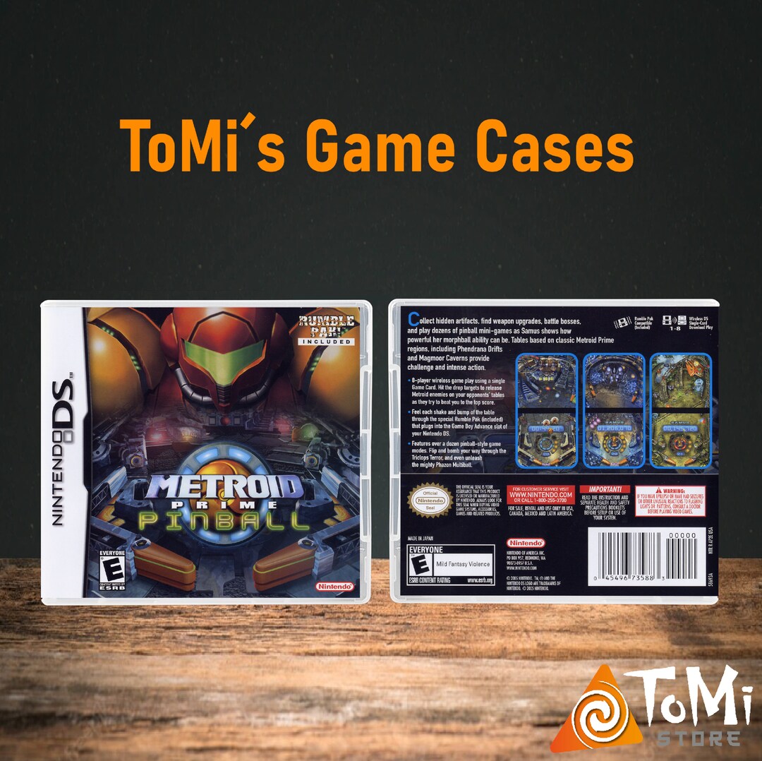 Metroid Prime Pinball Nintendo Gameboy Custom DS Replacement Case/cases ...