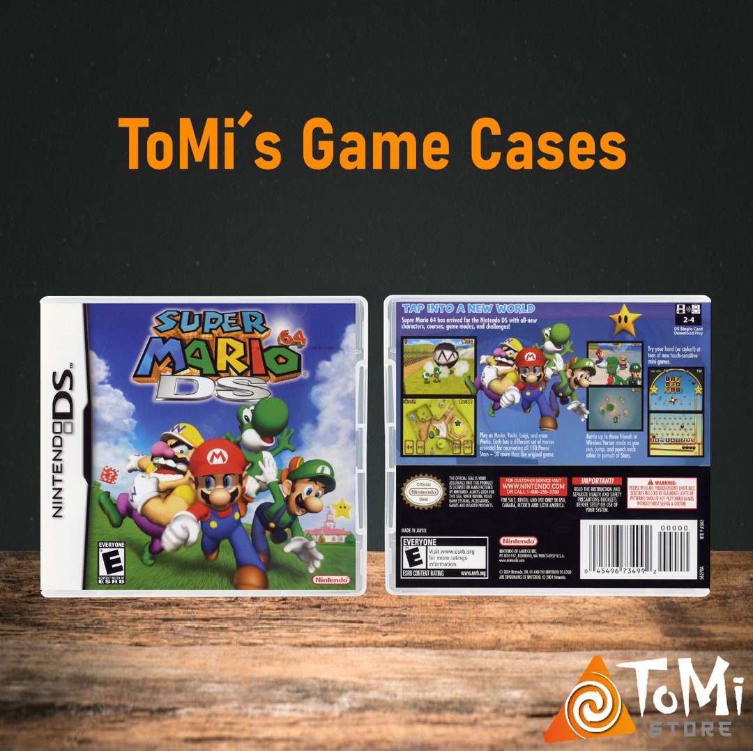 Super Mario 64 DS Nintendo Gameboy Custom DS Replacement Case/cases ...