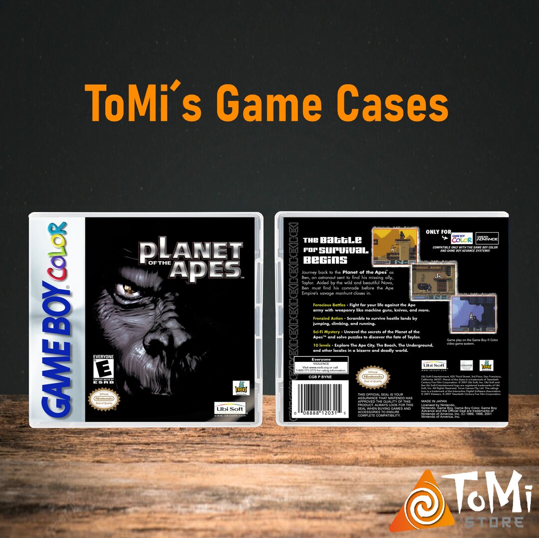 Planet of the Apes Nintendo Gameboy Color Custom DS Replacement Case ...