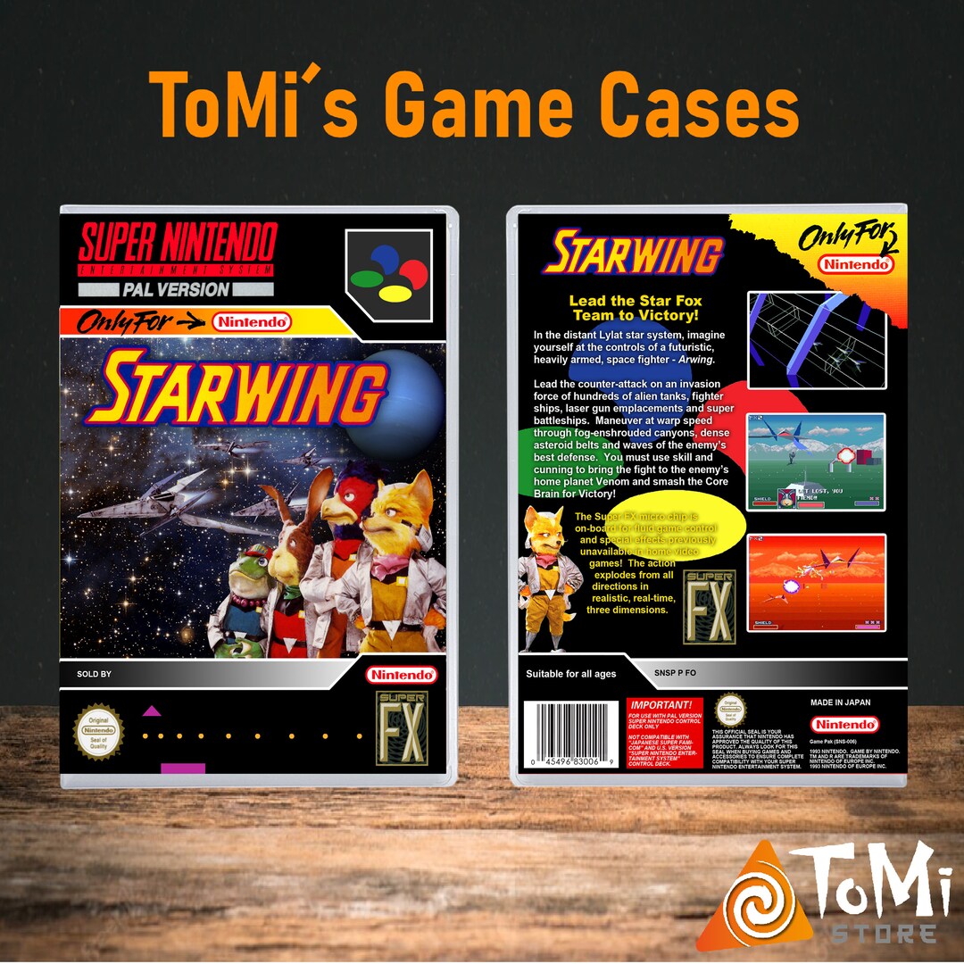 Starwing SNES Super Nintendo Custom Replacement Case/cases - Etsy