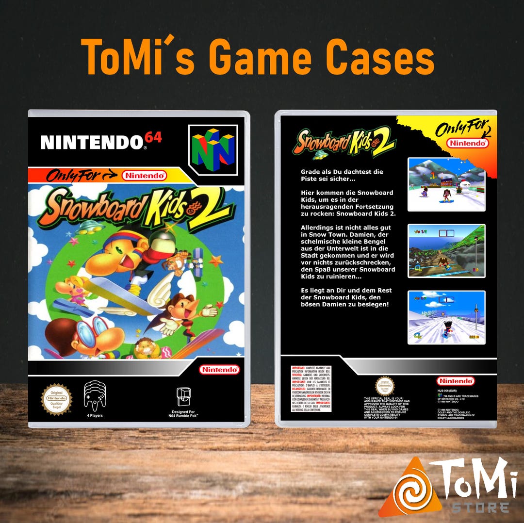 Snowboard Kids 2 N64 Nintendo 64 Custom Replacement Case/cases Repro ...