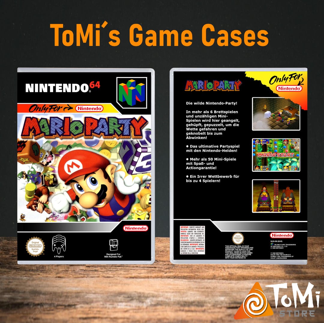 Mario Party N64 Nintendo 64 Custom Replacement Case/cases Repro OVP ...
