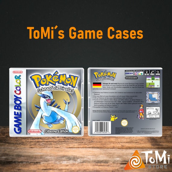 Pokemon Silver Silver Edition Nintendo Gameboy Color Custom DS Replacement Case cases Packaging shell Case for Video Games Repro Case Etsy
