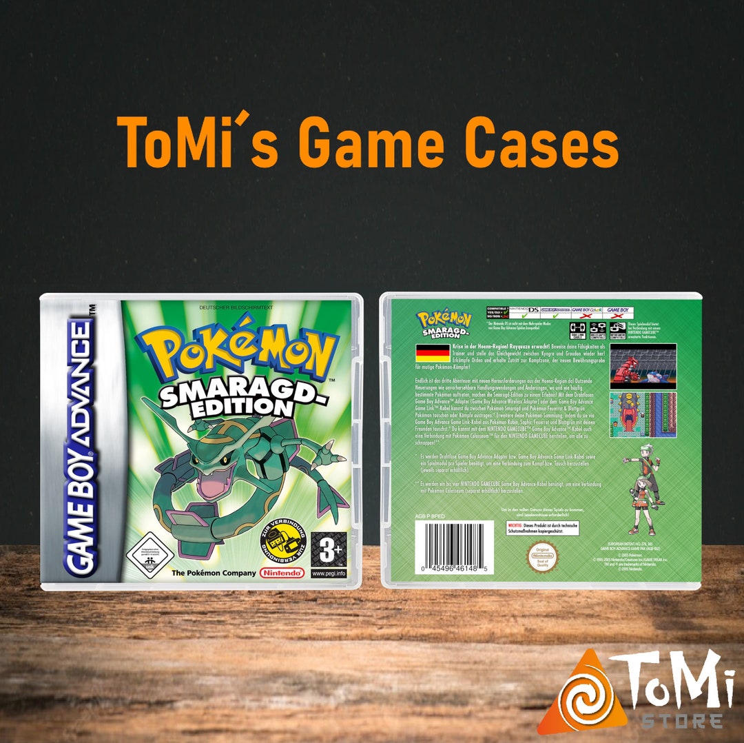 Pokemon Emerald/emerald Edition Gba-nintendo Gameboy Advance Custom DS ...
