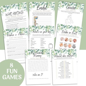 8 Hen Party Games Bundle Mega Bundle 10, 20, 30 or 40 Guests Pack, Fun ...