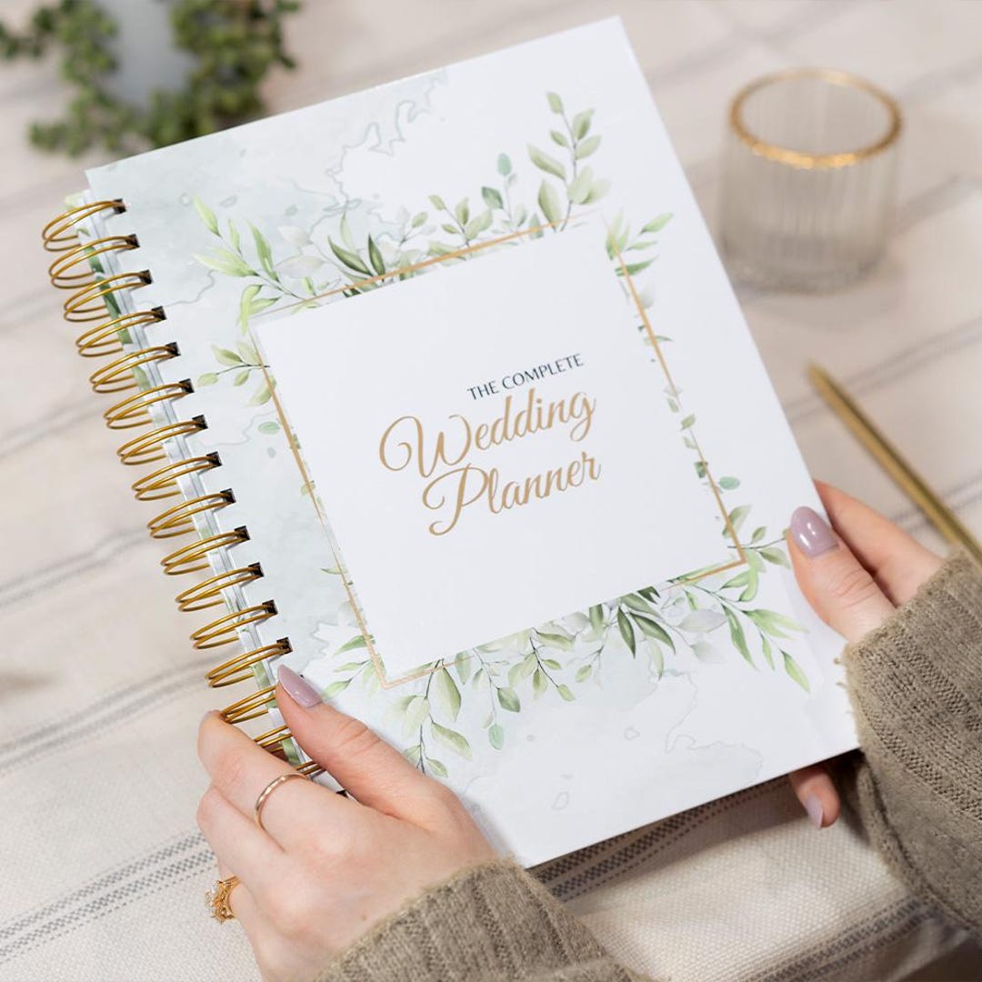 Wedding Planner Book, 160 Page Spiral Bound Wedding Organizer With Gold ...