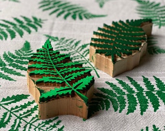 Wooden Leaf Block Print Stamp | Etsy