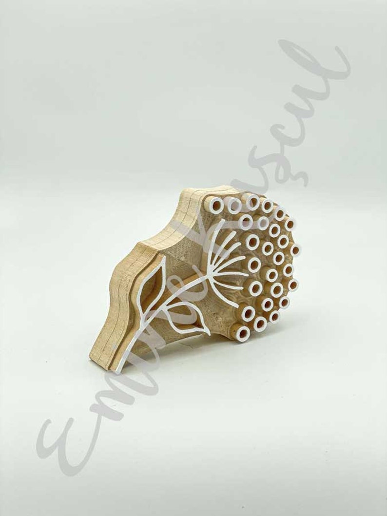 Wooden Chicory Flower Block Print Stamp 6 Pcs - Etsy