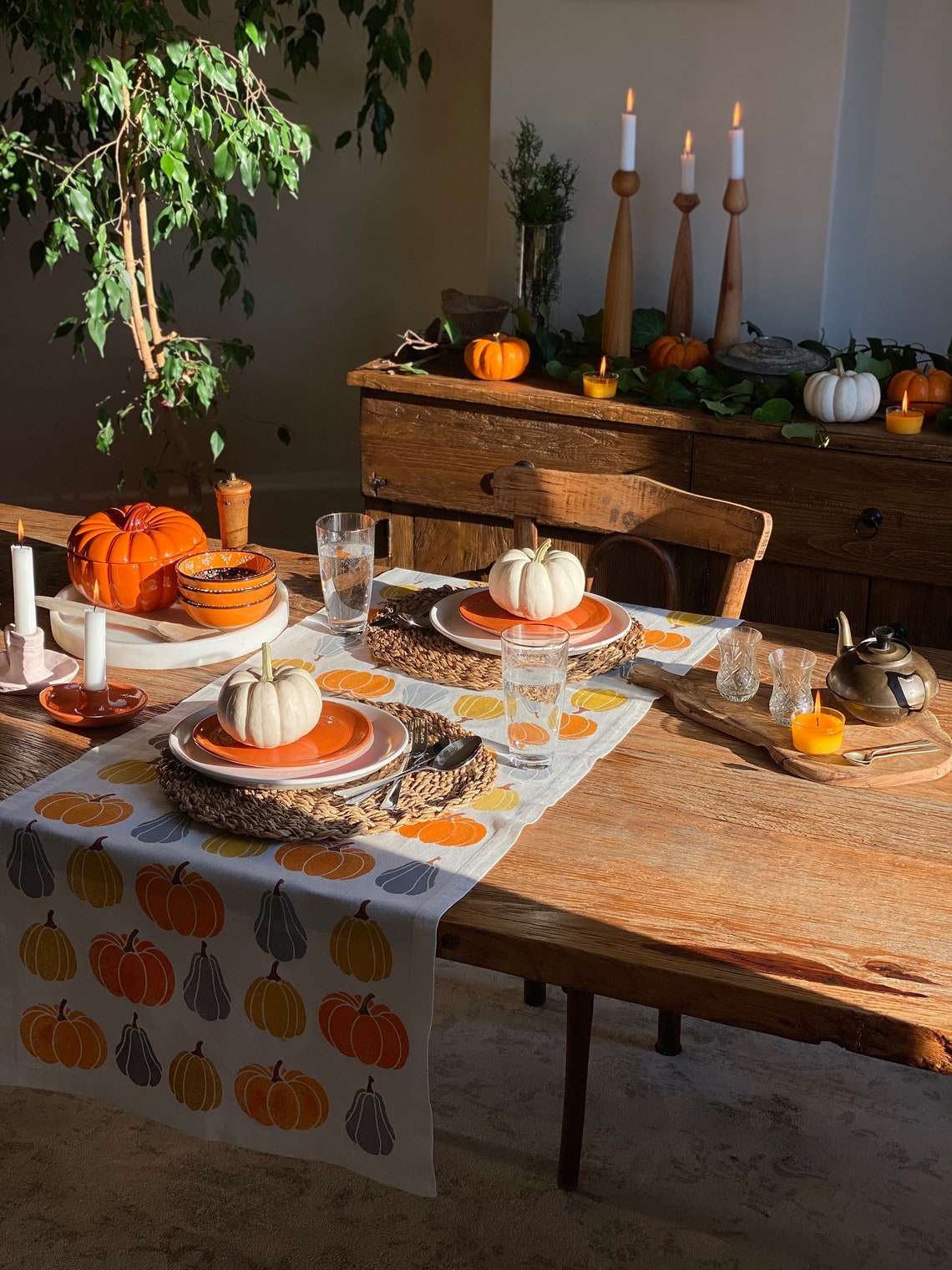 Wooden Pumpkin Block Print Set: Fabric Stamp, Made in Turkey - Etsy