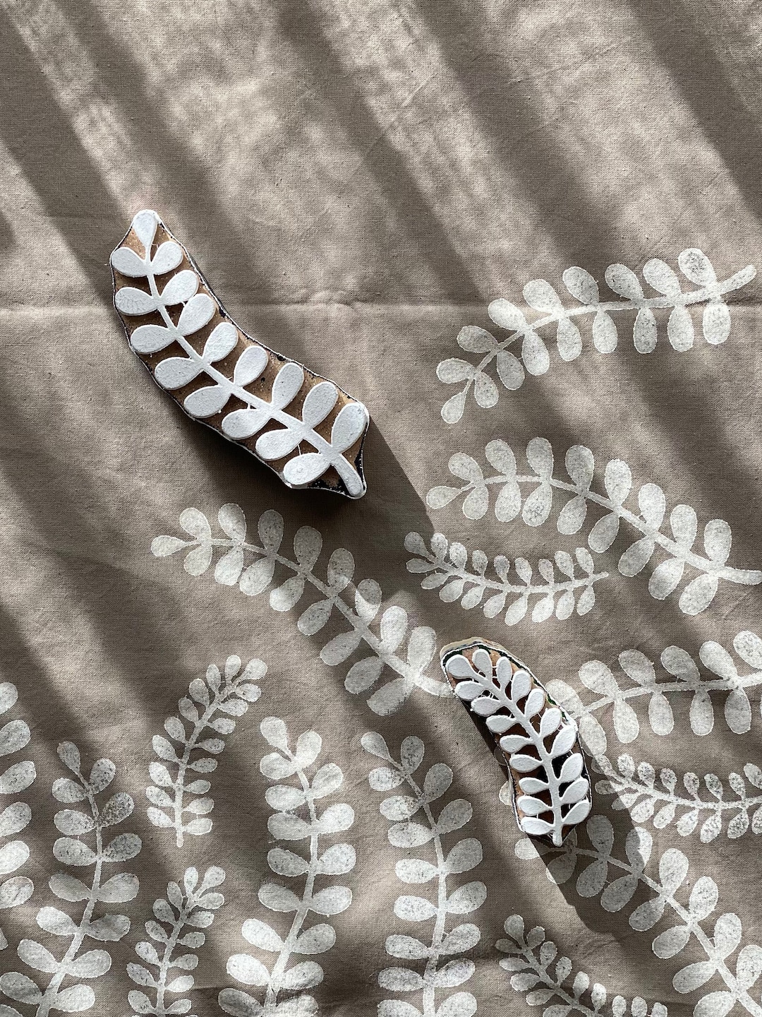 Wooden Leaf Block Print Stamp - Etsy