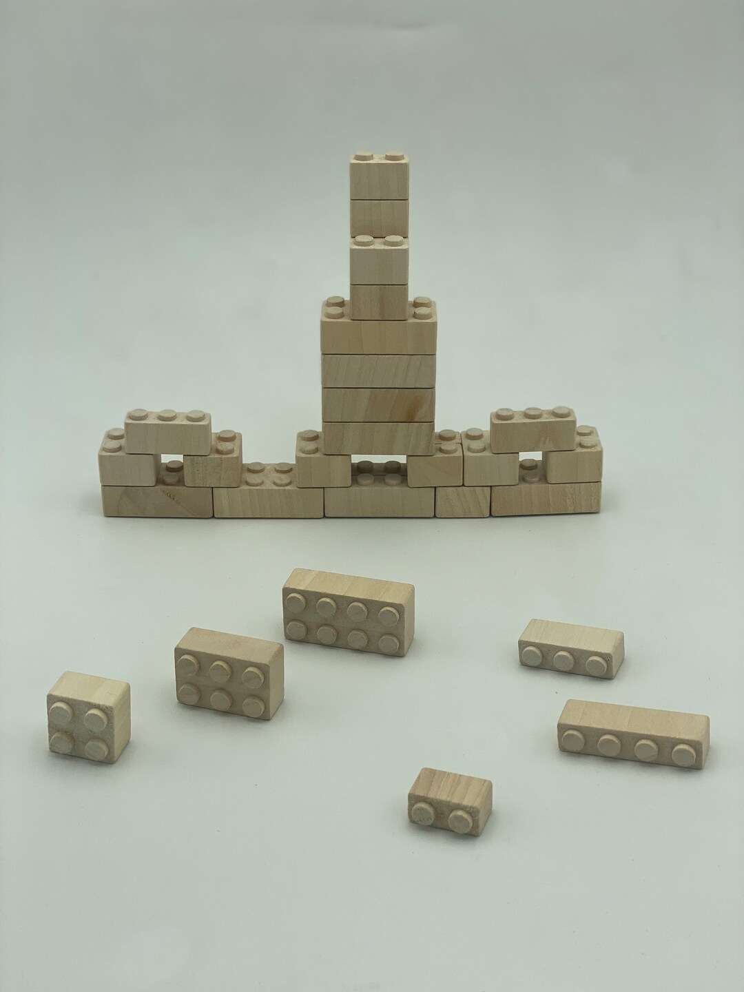 Wooden Toy Bricks 82pcs - Etsy