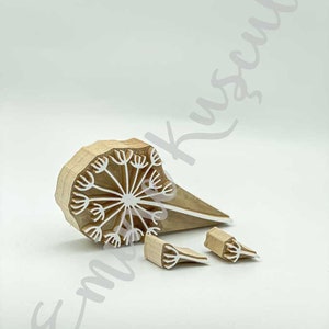 Wooden Chicory Flower Block Print Stamp 6 Pcs - Etsy