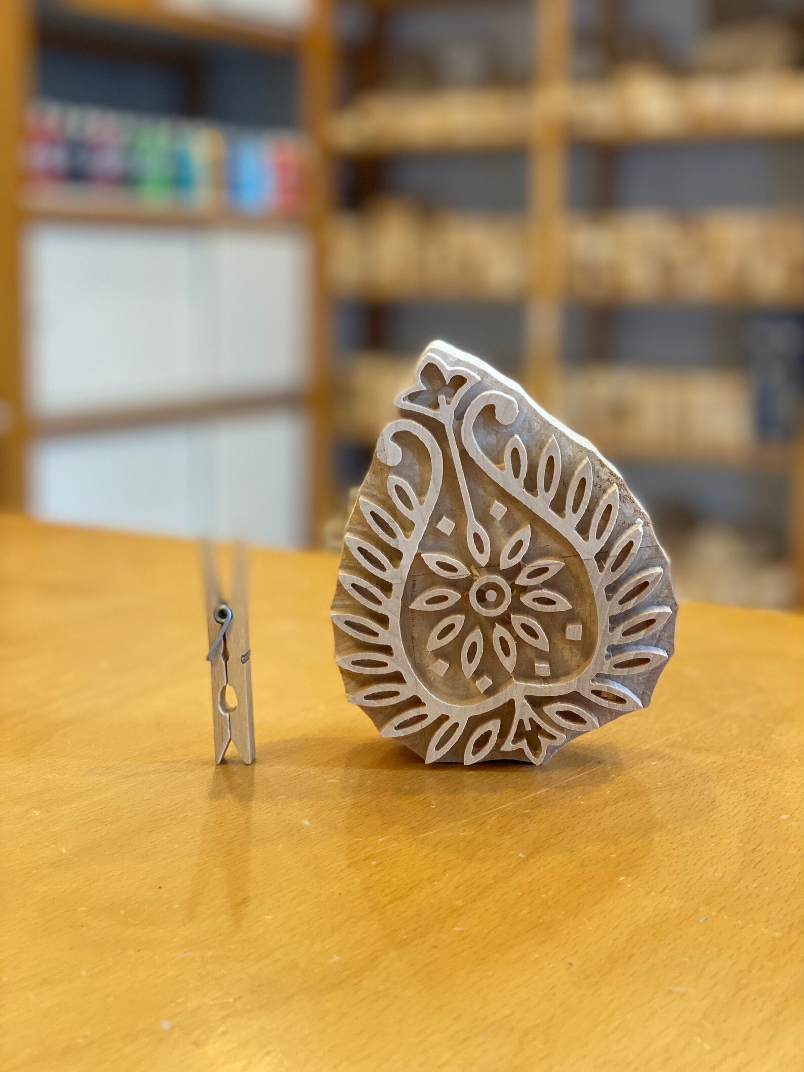 Wooden Lotus Flower Block Print Stamp 6 Pcs - Etsy