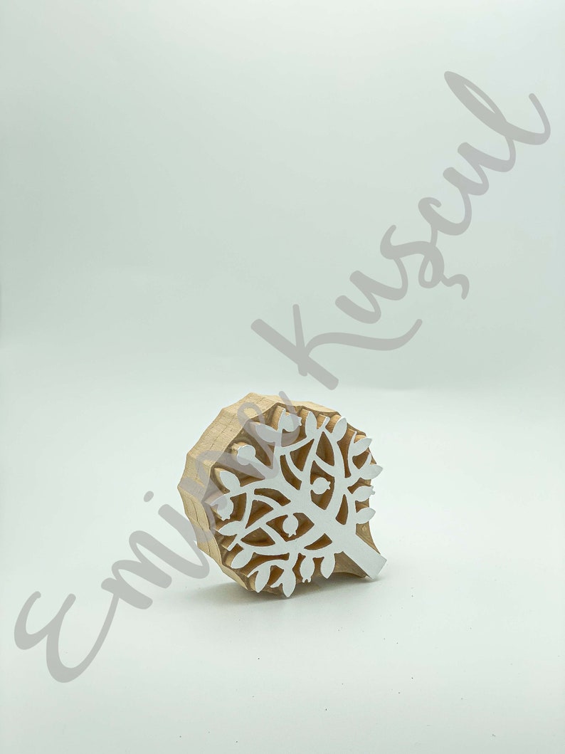 Wooden Trees Block Print Stamp 3pcs - Etsy