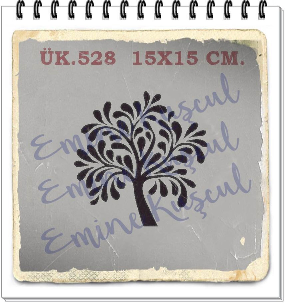 Wooden Trees Block Print Stamp 3pcs - Etsy