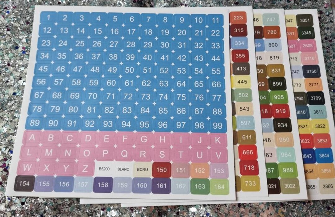 DMC Sticker Sheets (rectangles) - Etsy