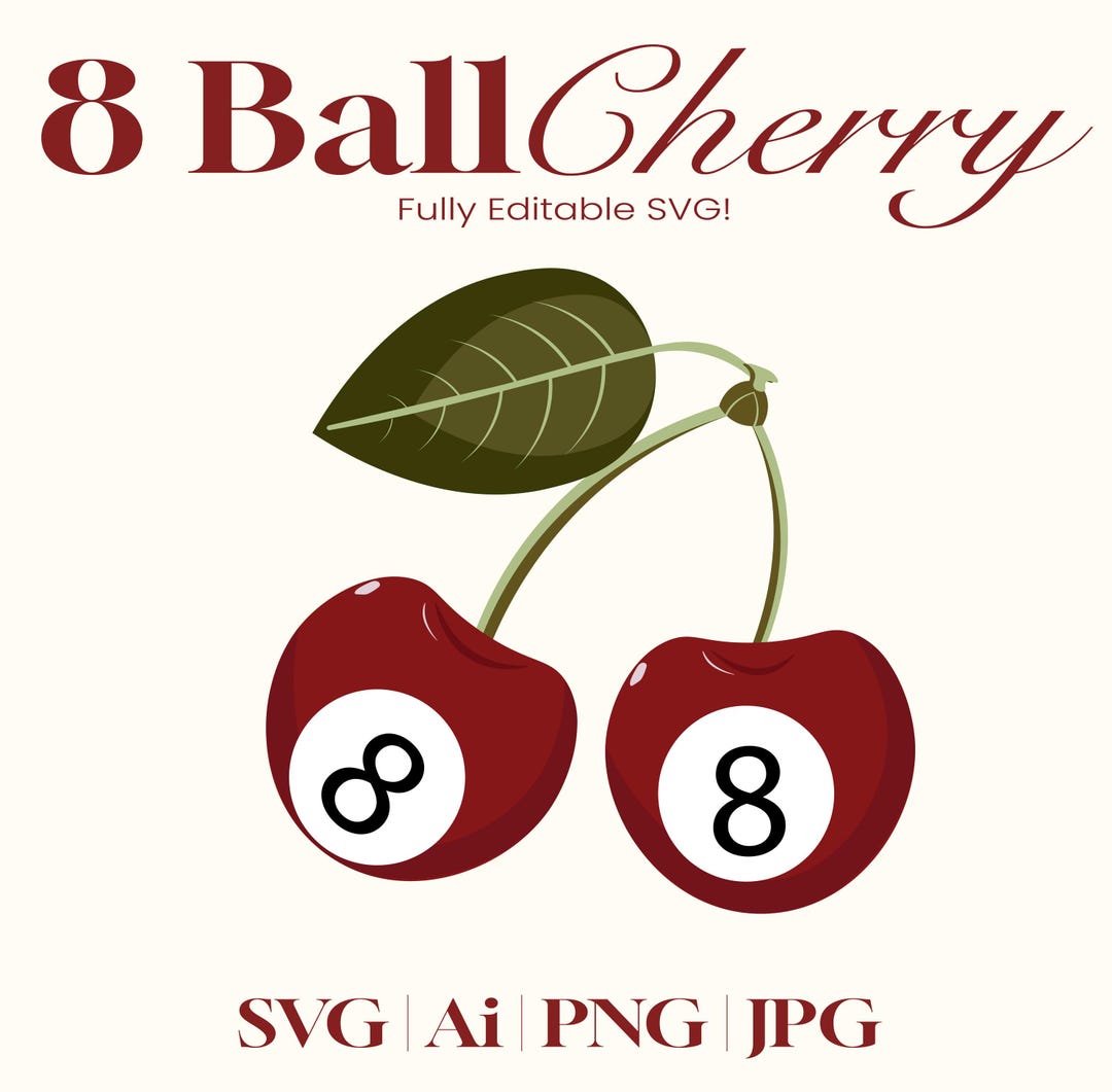 Eight Ball Cherries SVG Digital Download - Etsy