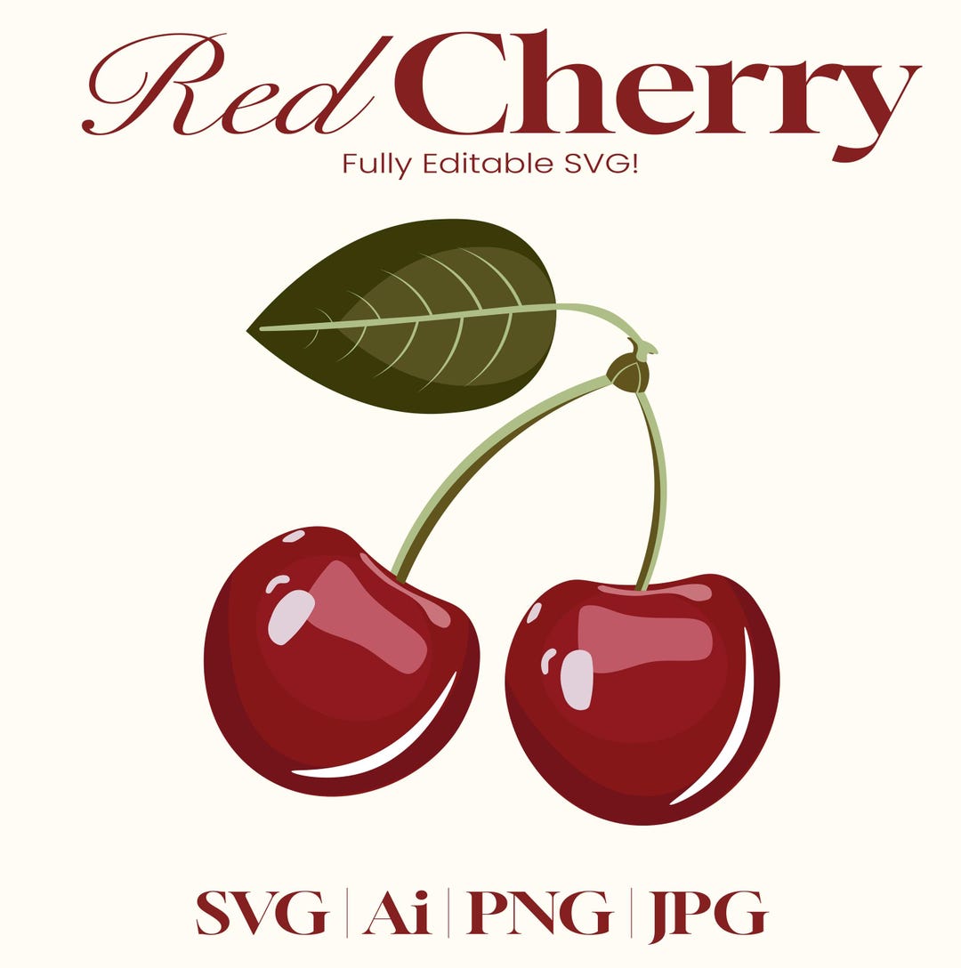 Cherry SVG Digital Download - Etsy