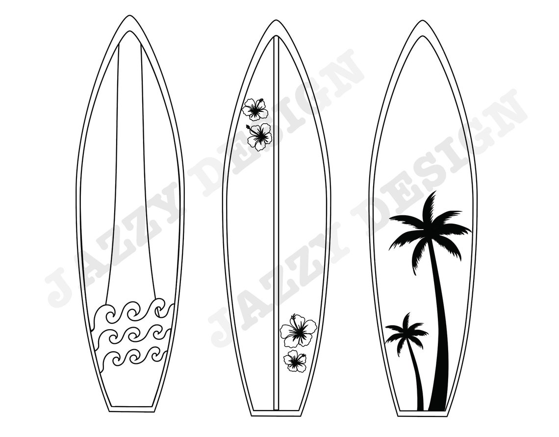 Surf Board SVG - Etsy