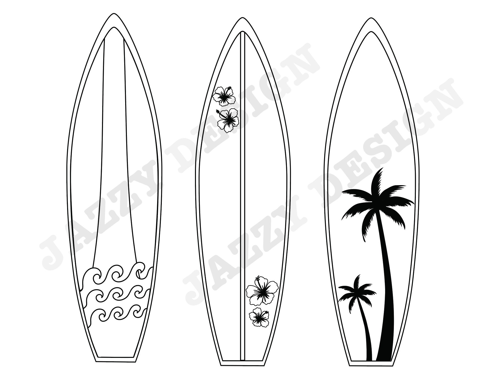 Surf Board SVG - Etsy
