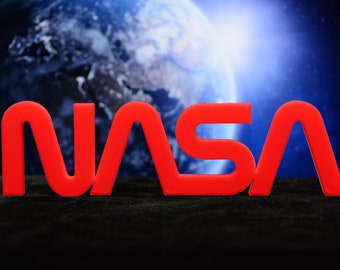Nasa Worm Logo Sign - Etsy