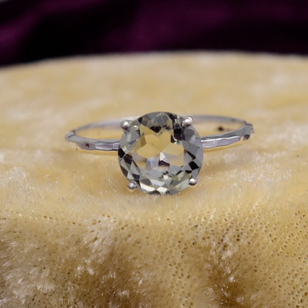 Prasiolite Ring - Etsy