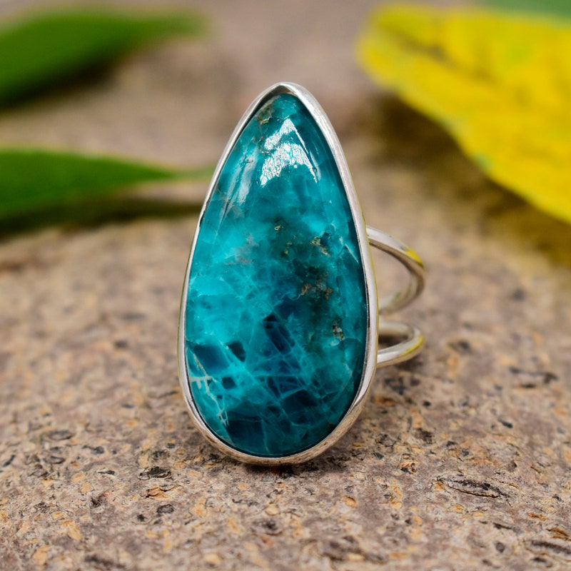 Chrysocolla Ring - Etsy