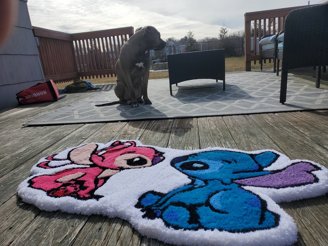 Stitch and Angel Rug - Etsy