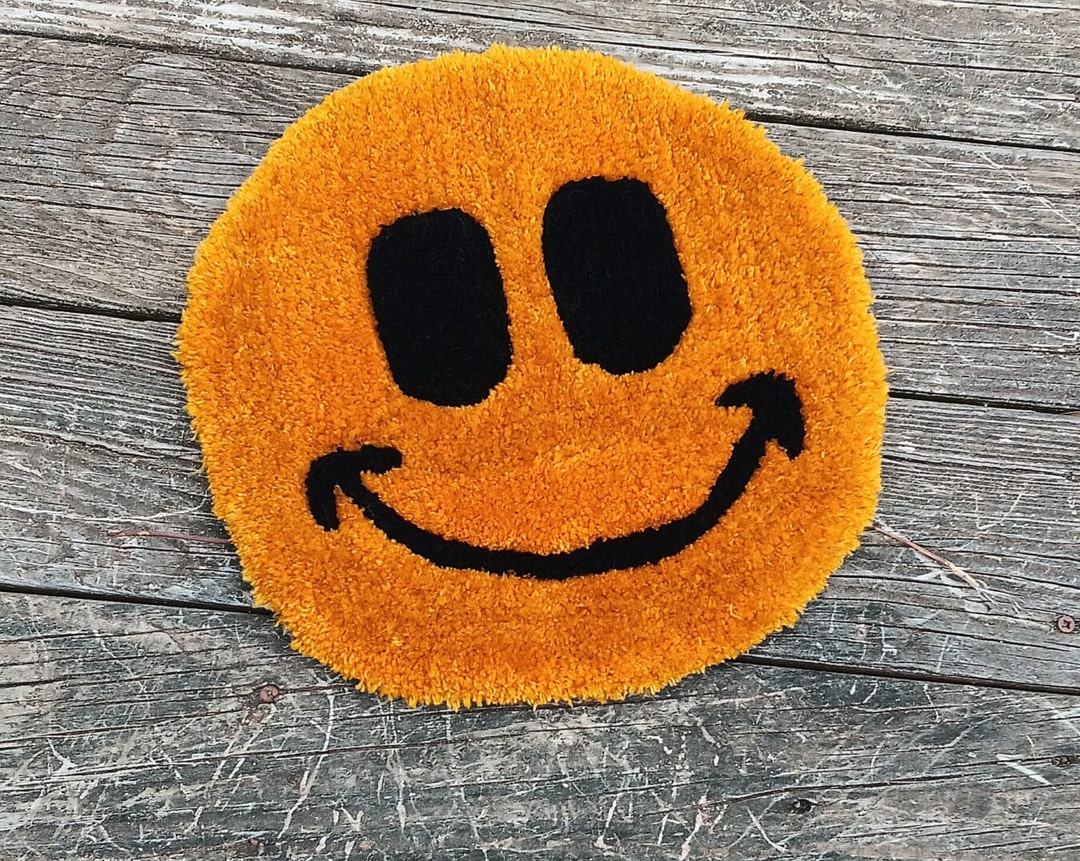 Smiley Face Tufted Rug - Etsy