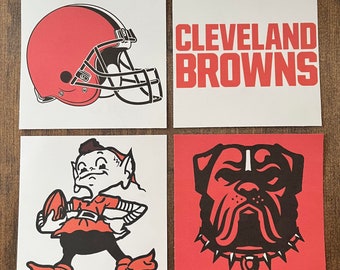 Ohio/cleveland Sports Coasters - Set of 4 Ceramic Tile Decoupage ...