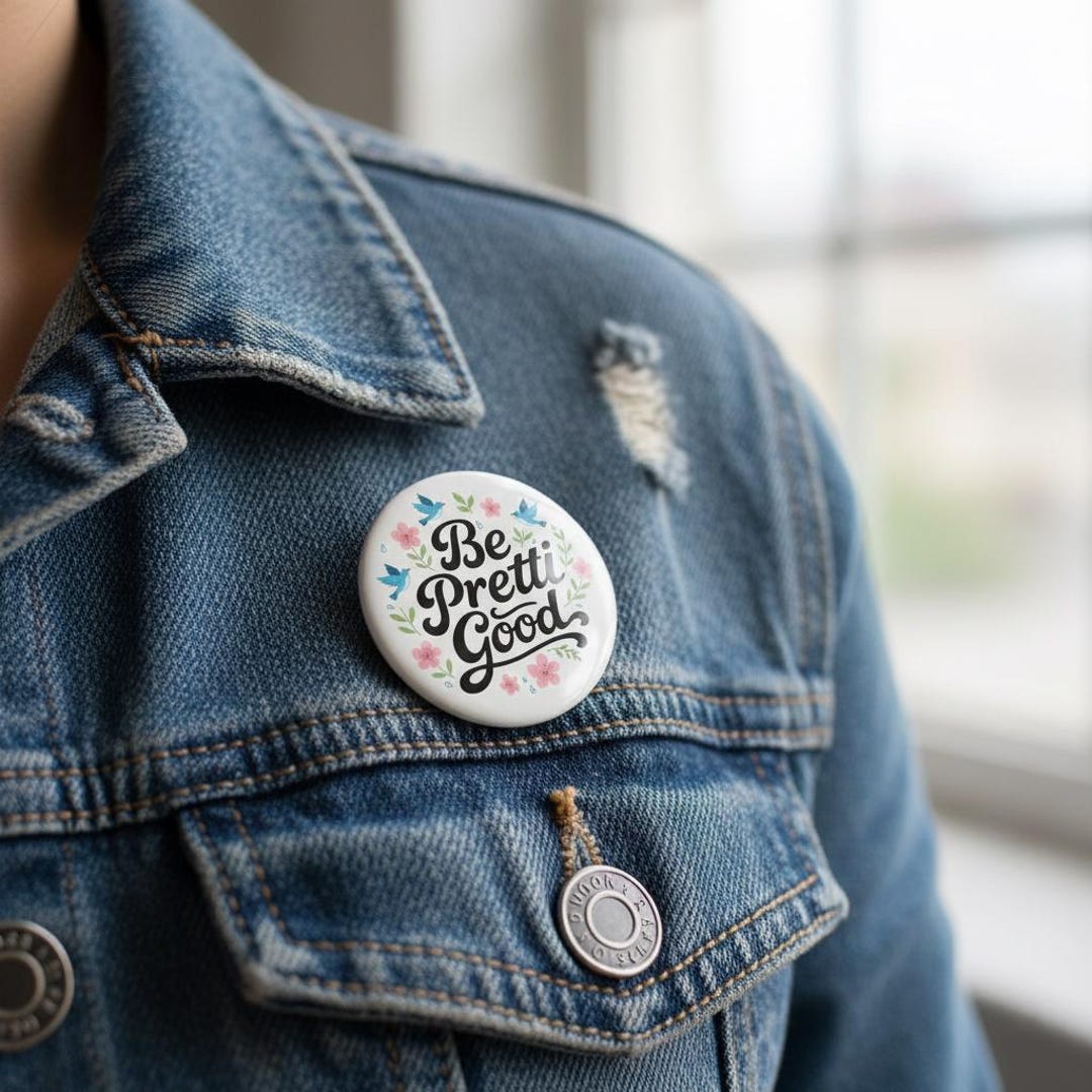 Be Pretti Good Pin Button in 3 Sizes, Activism Accessory, Political ...