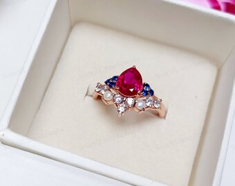 Ruby Engagement Rings - Etsy